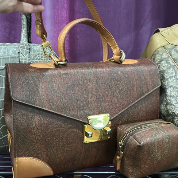 Etro | Bags | Rare Vintage Etro Iconic Paisley Pattern Handbag Purse ...